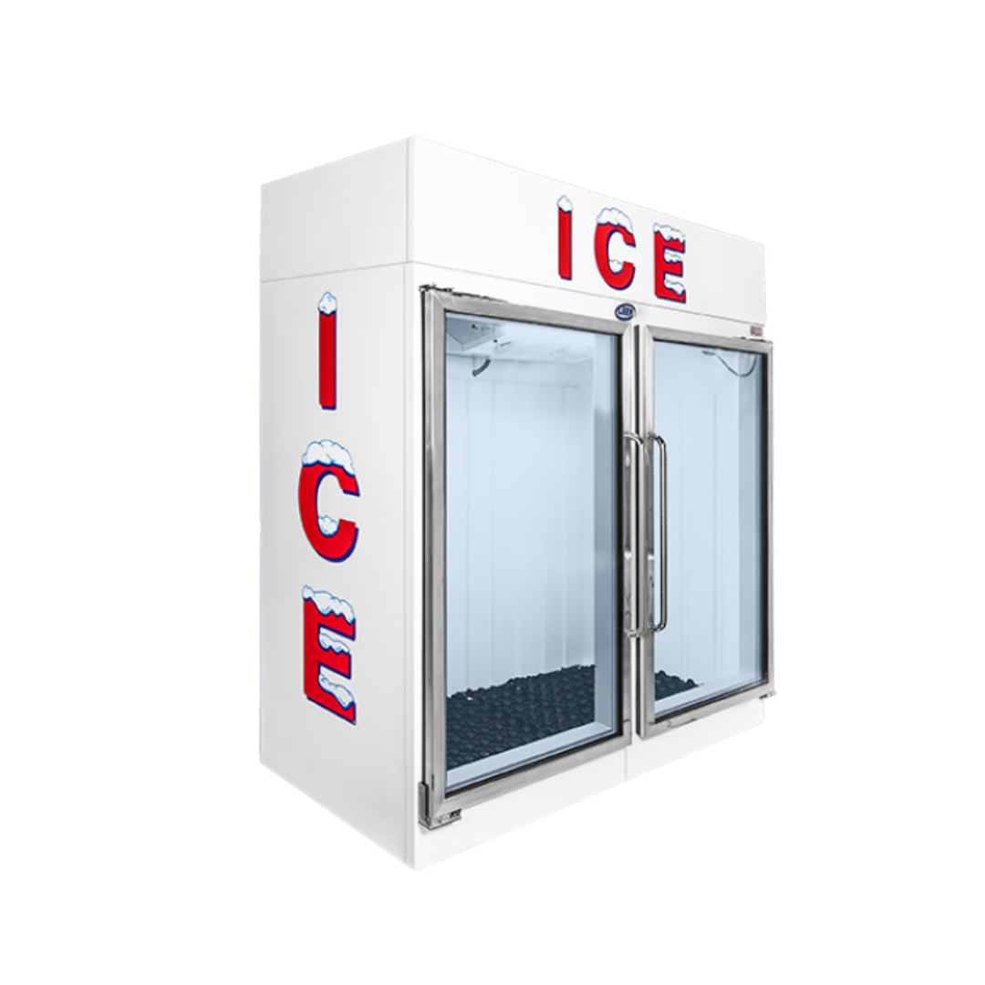 Leer Model 60 Full Glass Front Indoor Ice Merchandiser — Modern Ice